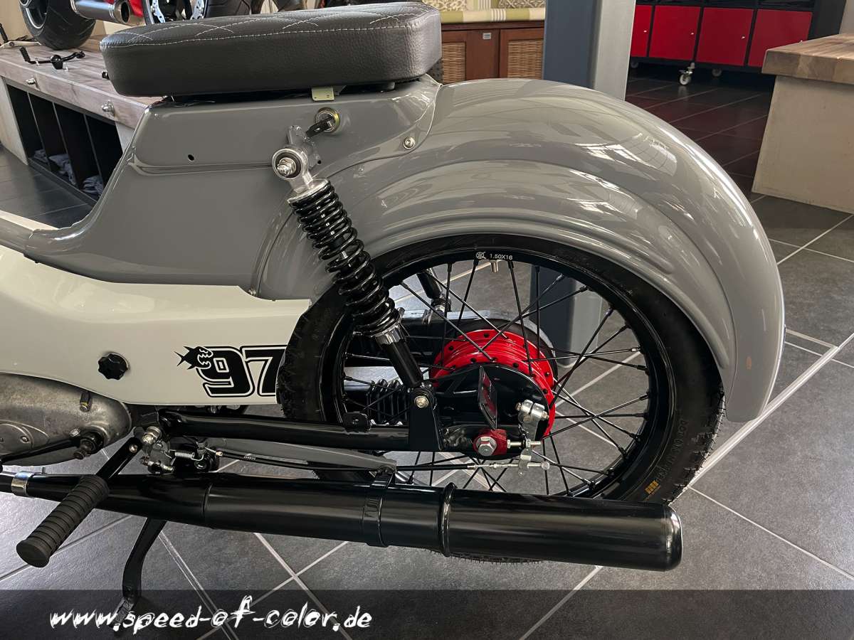 Simson SR4 STAR Schutzblech, Kotflügel, Schmutzfänger hinten LED Rücklicht